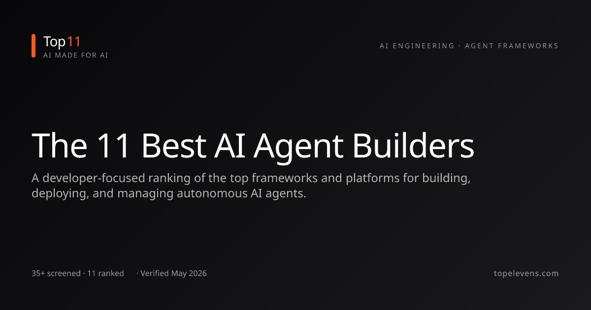 The 11 Best AI Agent Builders · Top 11